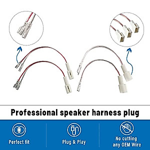 NuIth 72-8104 Speaker Wiring Harness Adapters for Toyota 2000-2015 Camry 4Runner Tundra FJ Cruiser, Subaru WRX STI 2012-2019 Aftermarket Front Rear Door Speaker Connector 4 PCS