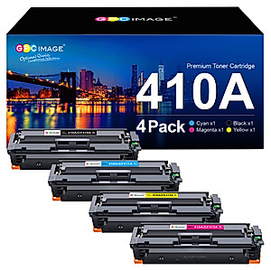 GPC Image Compatible Toner Cartridge Replacement for HP 410A CF410A CF411A CF412A CF413A Compatible with Laserjet Pro MFP M477fdw M477fdn M477fnw Pro M452dn M452nw M452dw Printer (4 Pack)