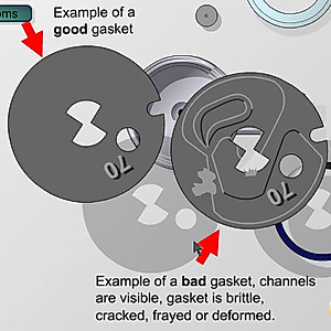 7204362 Water Softener Venturi Gasket Replacement, Compatible with Whirl-Pool, Ken-More, Ken-More Eli-te & Eco-dyne, Ken-More Water Softener Parts（3 pcs）