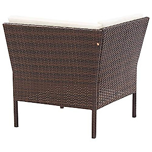 DYRJDJWIDHW Patio Set,Backyard Furniture,deep Seating Outdoor Furniture,6 Piece Patio Lounge Set with Cushions Poly Rattan Brownoutdoor Furniture Ottoman,Patio Chairs with Ottomans,