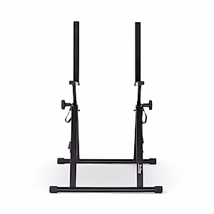 On-Stage RS7000 Tilt-Back Amp Stand (Setup for Guitar Combo Amplifiers and Speakers, 150 lb Capacity, Adjustable Height, Nonslip Rubber Arms and Feet, Portable, Folding, Steel, Black)