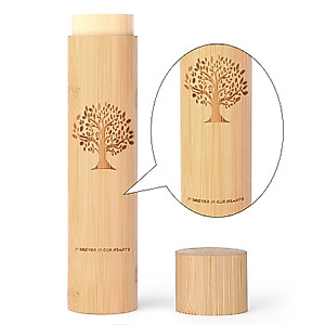 Small Scattering Urns for Human Ashes Adult,9''x2'' Scattering Tubes for Human Ashes,Eco Friendly Biodegradable Urns for Human Ashes(Set of 4,Tree of Life Pattern)