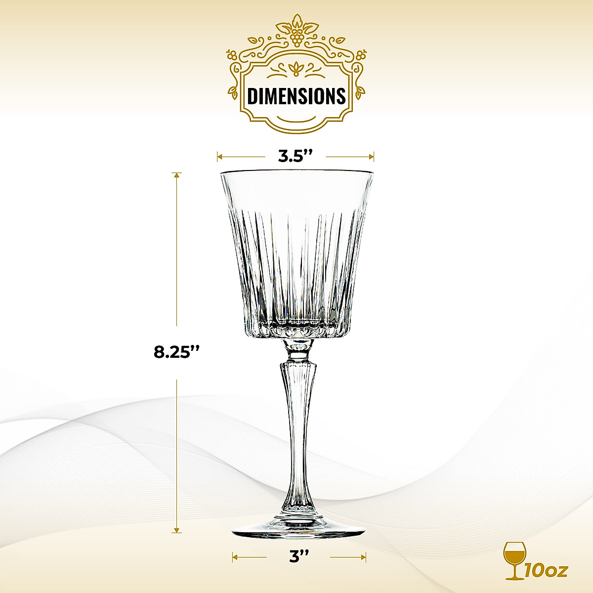 HISTORY COMPANY Il Ristorante Toscano “City of Crystal” Wine Glass 2-Piece Set, Crafted in the Tuscany Region of Italy (Gift Box Collection)