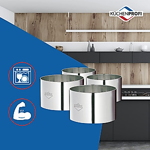 Küchenprofi 3 Kuchenprofi 4-Piece Inch Stainles Steel Food prep/Plating/Forming Rings, Silver