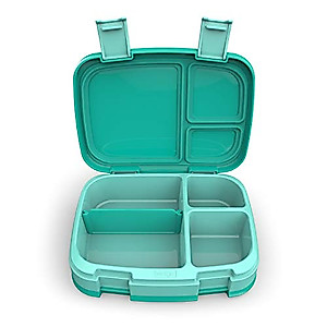 Bentgo Fresh (Aqua) – Leak-Proof & Versatile 4-Compartment Bento-Style Lunch Box – Ideal for Portion-Control and Balanced Eating On-The-Go – BPA-Free and Food-Safe Materials