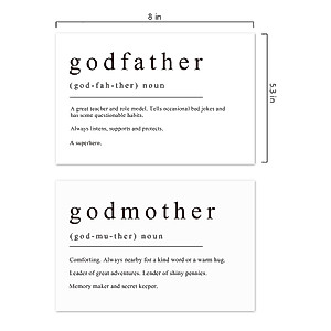 Godparents Proposal Cards, Set of 2, Will You Be My Godmother/Godfather Card