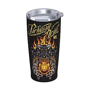 HIKTIEK Parkway Musics Drive Stainless Steel Insulated Car Sippy Cup With Lid Travel Mug for Cold Hot 20 oz