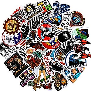 Welder Sticker Funny Welding Helmet Stickers Hard Hat Safety Stickers Construction Helmet Decals for Water Bottle, Vinyl Tool Box Stickers for Welding Helmet Hood, Helmet, Laptop, Luggage (100 Pieces)