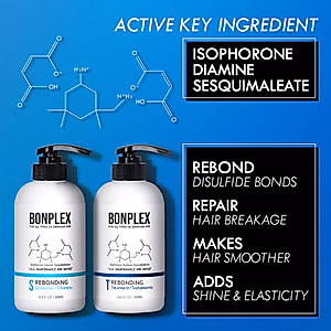 Perfect Bonding Concentrate for Damaged Hair - Bond Strengthening & Color Longevity Shampoo Treatment with Bonplex Rebonding Repair for All Hair Types - Duo (2oz)