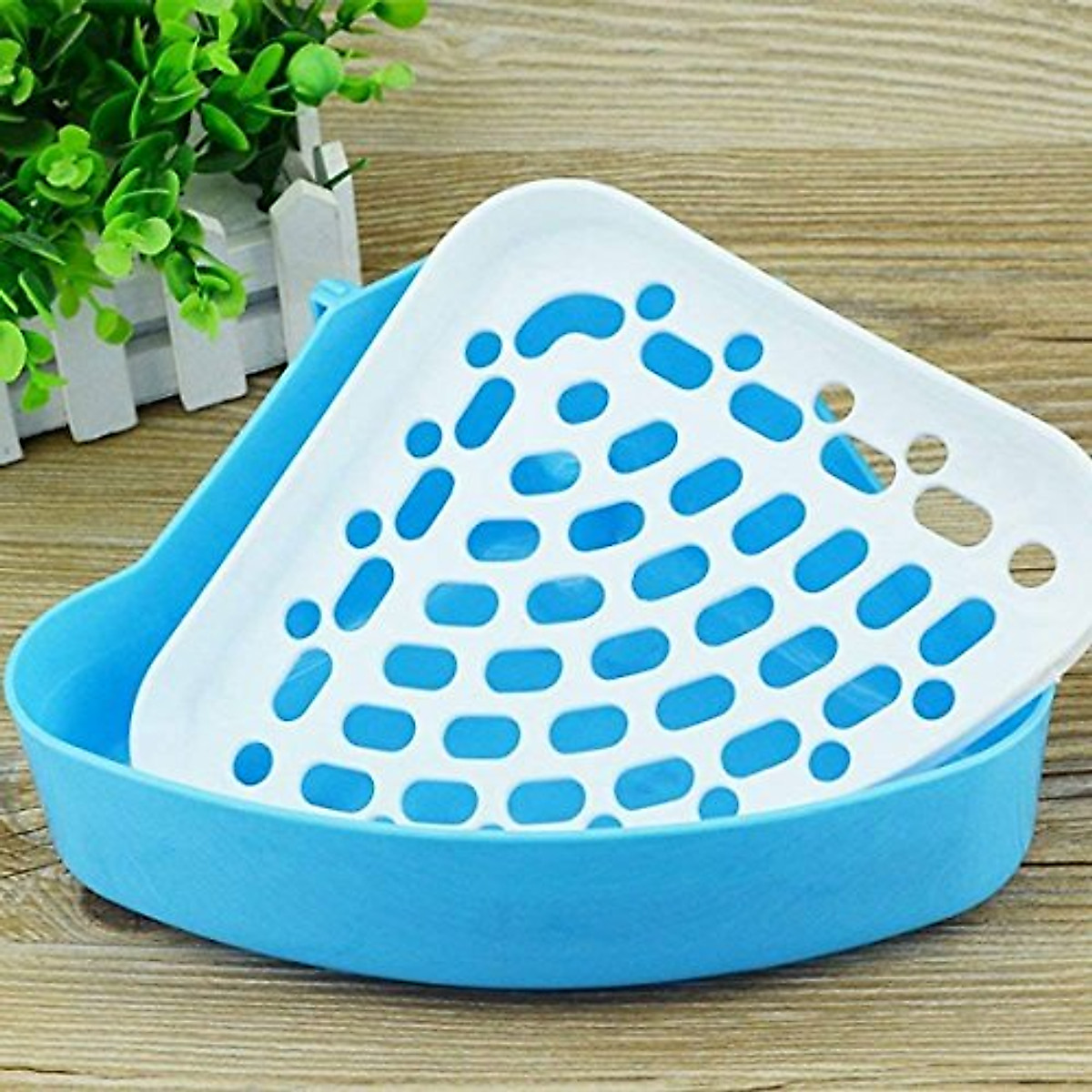 Potty Trainer Corner Litter Box Pet Toilet for Hamster Guinea Pig Ferret Gerbil Chinchilla Small Animals (Blue) by SunshineBio