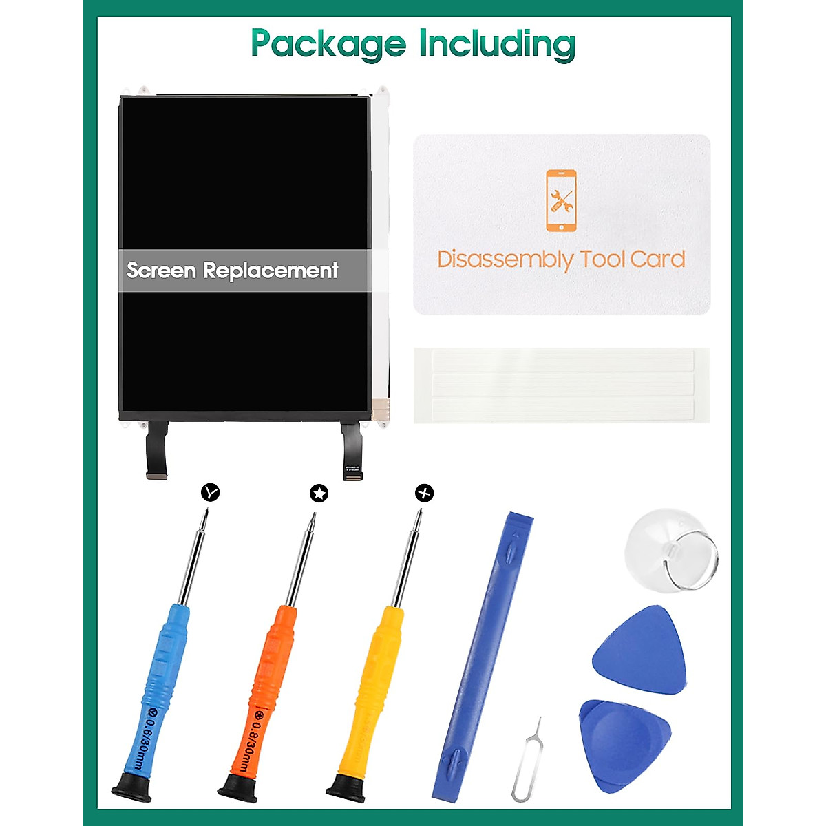 for iPad Mini 2 Screen Replacement A1489, A1490, A1491 LCD Display for iPad Mini 3 LCD Screen Replacement A1599, A1600 Display Panel Repair Parts Kits(Not Include Touch Screen)