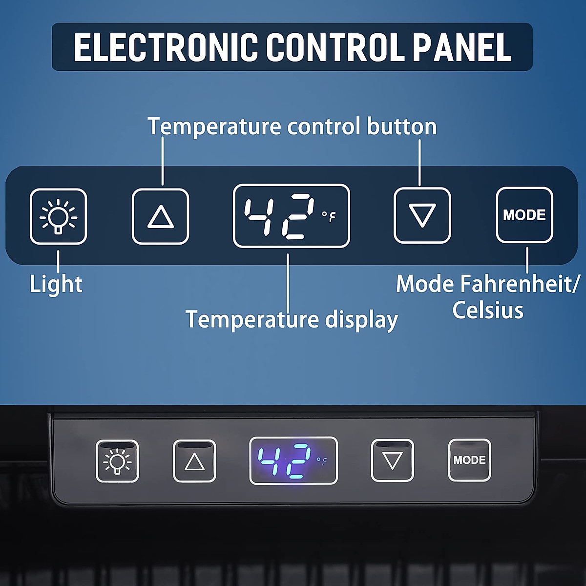 Xbeauty Beverage Refrigerator Cooler Under Counter,Mini Fridge with Clear Glass Door for Refrigerate Canned Drinks, Soda Beer or Wine,1.7Cu.Ft,Small Drink Dispenser for Home, Office Bar (Black)