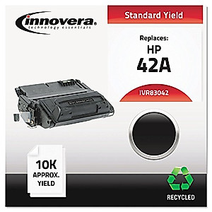 Innovera Remanufactured Toner Cartridge-Replacement for Hp Q5942a (42A), Black