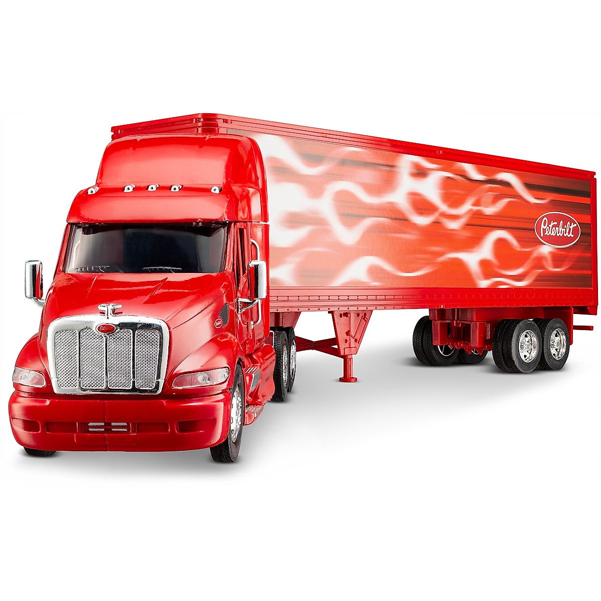 Wheel Master Peterbilt Tractor Trailer 387 Play Toy Truck Vehicle for Kids 1/32 Die Cast Scale,Designed, with Functions, Pre Built Semi, Realistic Look and Openable Doors Great Gift for Children