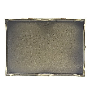 AVESON Rectangle Vintage Metal Treasure Chest Trinket Jewelry Box Gift Box Ring Case for Girls Ladies Women, Medium, Bronze