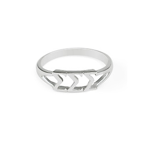 The Collegiate Standard Sterling Silver Sigma Sigma Sigma ring with cut-out letters size 9