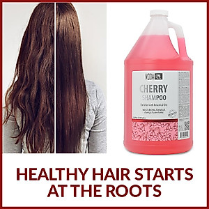 MODA - Moisturizing Shampoo for All Hair Types, Cherry, 128 Oz, Professional - Deeply Cleanses and Conditions, Strengthens, Restores and Shine your Hair