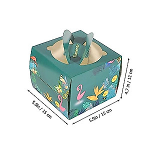 ULTECHNOVO 6pcs Packing Box Baking Box Kraft Paper Cake Boxes Egg Tart Box Disposable Pastry Box Cupcakes Boxes Mini Cake Boxes Dessert Containers Mousse Box Mini Box Decorative Box Paper Cup