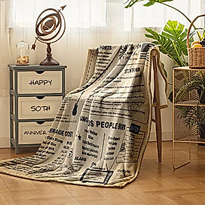 50th Anniversary Blanket Gifts Gift for 50th Wedding Anniversary Golden 50 Years of Marriage Gifts for Couple Wife Husband Dad Mom Parents Grandpa Grandma Grandparents Back in 1973 Blanket 60Lx50W