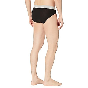 Calvin Klein Men's Cotton Stretch 3-Pack Hip Brief, Black Bodies W/Grey Heather, Silver Birch, Raspberry Blush, Small