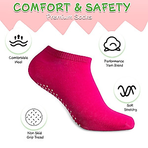 SATINIOR 13 Pairs Non Slip Socks Yoga Pilates Ballet Barre Socks Sticky Grippers Socks for Women Elderly Barefoot Home Hospital Nursing