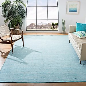 SAFAVIEH Montauk Collection Area Rug - 8' x 10', Pink & Fuchsia, Handmade Flat Weave Cotton, Ideal for High Traffic Areas in Living Room, Bedroom (MTK250U)