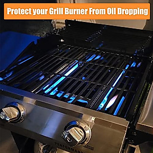 Hisencn Grill Replacement Parts - Heat Plates for Charbroil Performance 5 Burner Gas Grill 463448021 463450022 463451022 463455021 463449021 463458021, 2 Burner Gas Grill 463630021, Stainless Steel