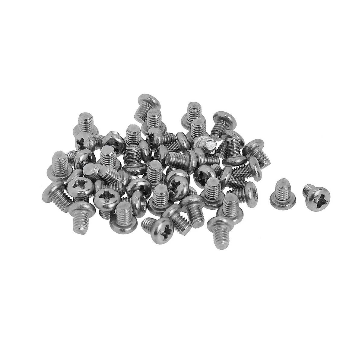Xiaoyztan 50 Pcs M4x5mm Phillips Pan Head Machine Screw, 304 Stainless Steel