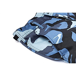 BACKBONE Mens Casual Street Fashion Camo Cargo Pants Army Combat Military BDU Pants Work Hunt Pants (Sky Blue Camo,Size 36)