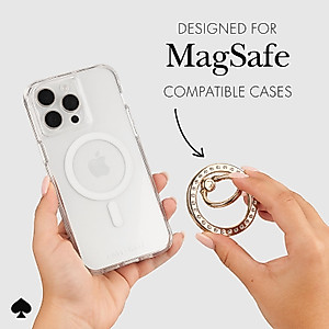kate spade new york Magnetic Phone Ring Grip with Stand - Removable and Collapsible - Set in Stone