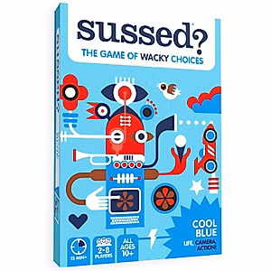 SUSSED The Game of Wacky Choices - Social Card Games for Teens, Boys, Girls - Fun Gift for Kids & Adults - Great Travel Conversation Starter - Cool Blue Deck