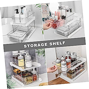 Cabilock Sliding Rack Makeup Organizer Box Storage Dresser Desk Vanity Storage Drawers Organizer Under Sink Organizer Bathroom Organizer Cosmetics Display Shelf Kitchen Rack Bathroom Tray