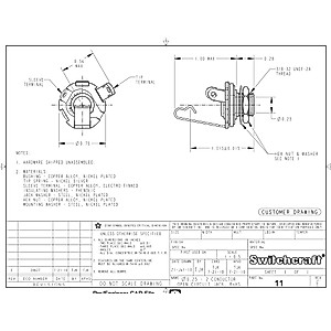 Switchcraft 1/4" Mono 2-Conductor Input Jack, Open Circuit (Type 11)