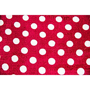 Aboo Kitchen Rugs 2 Pieces Memory Foam Kitchen Mat Non-Slip Red With White Dot (15.7"×23.6" + 15.7"×47.2" Red)
