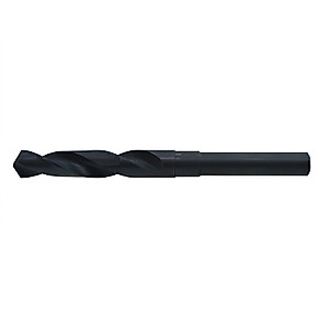 MAXTOOL 35/64" Silver and Deming Drill Bits HSS M2 S & D Drill Bits Prentice Twist Drills Black Oxide 1/2" Reduced Shank 6" OAL; SD02B00R035