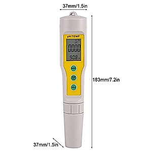 YUESFZ Precise Digital PH Meter, LCD High Accuracy PH Meter Pool Water Aquarium Quality Wine Tester Pen Analyzer Practical Water Quality Detector