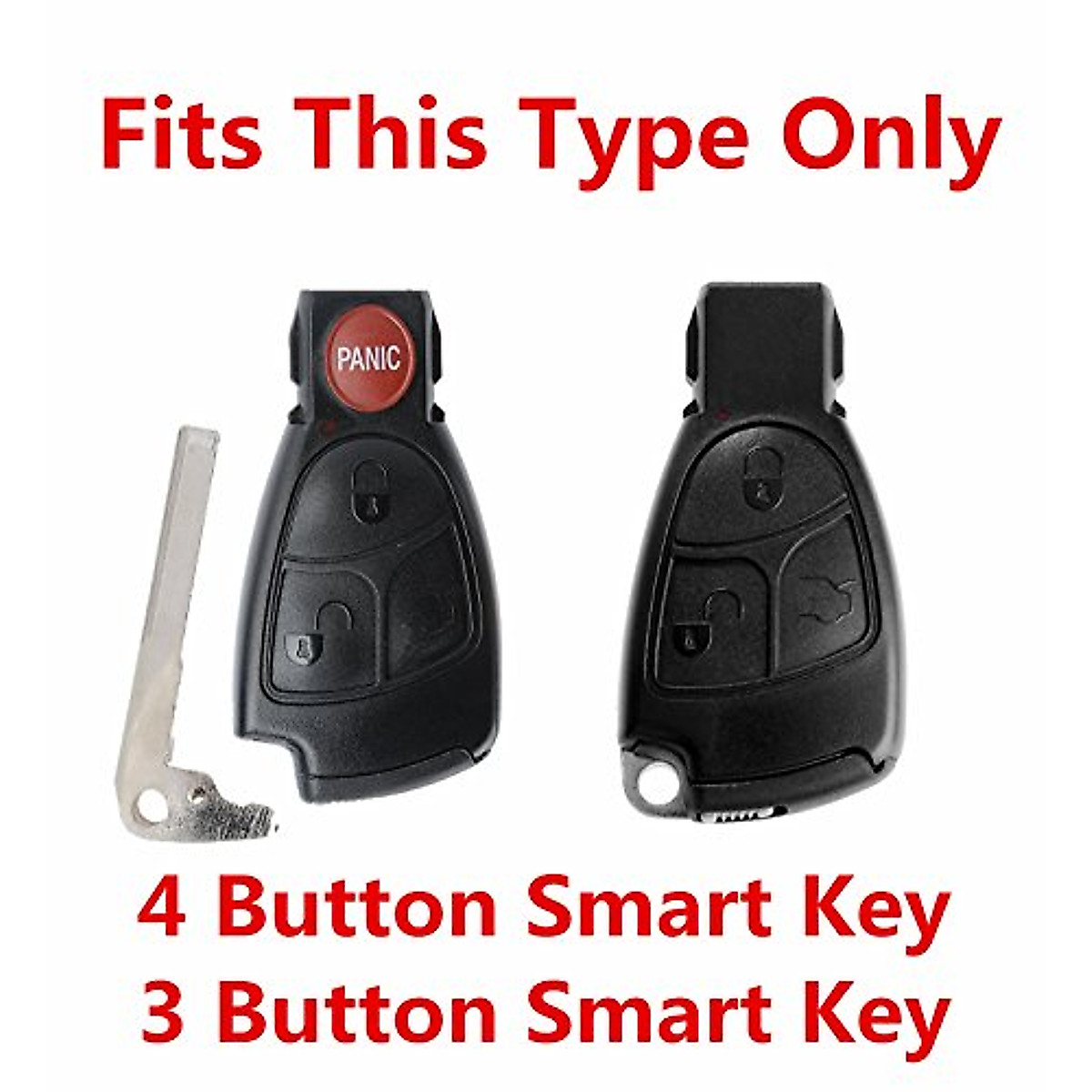 Rpkey Leather Keyless Entry Remote Control Key Fob Cover Case protector For Mercedes-Benz Class A C E S ML CLK SLK C200 E320 350 CLS IYZ3312