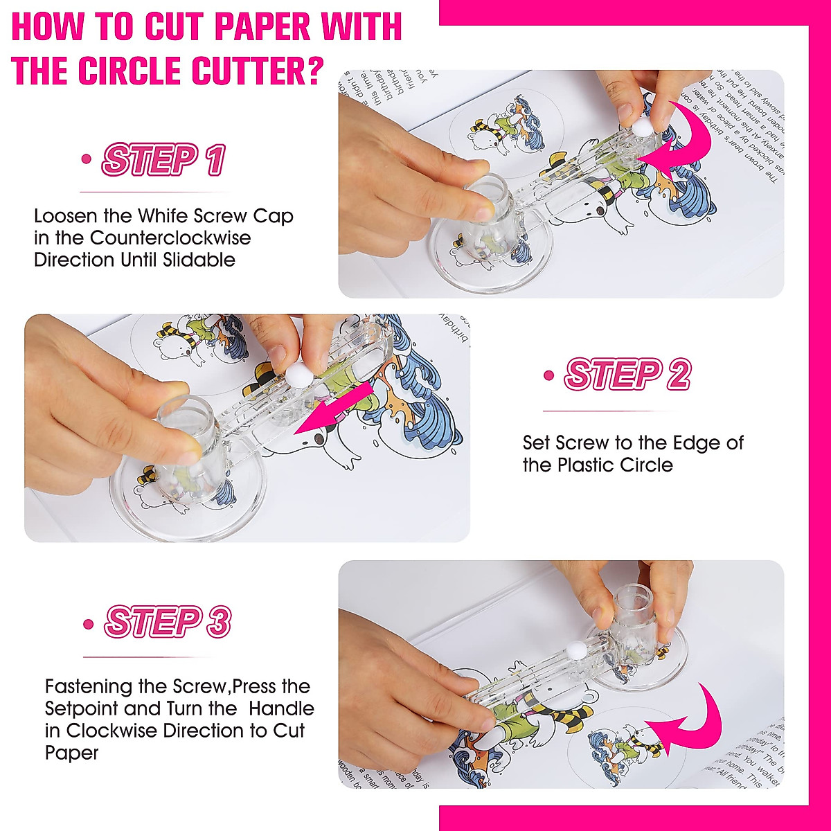 Upgrade Button Maker Machine Multiple Sizes,Pin Maker Machine 1+1.25+2.25 inch Press Machine, Pin Backs, Plastic Films & Circle Cutters