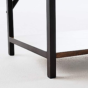 Christopher Knight Home Roney Acacia Wood Bookcase with Iron Accents, 17", Natural Stained With Rustic Metal