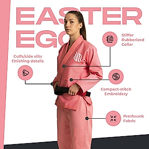 Sanabul Easter Egg BJJ Gi for Women Premium Brazilian Jiu Jitsu Gi for Women - Coral (Pink), W1
