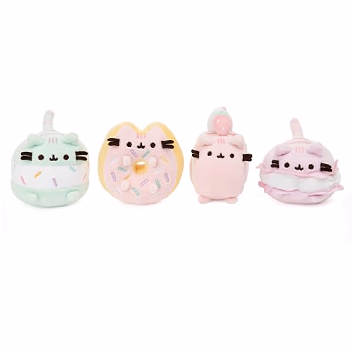 GUND Sprinkle Donut Pusheen Sweet Dessert Squishy Plush Stuffed Animal Cat Squishy and Satisfyingly Stretchy Fabric, for Ages 8 and Up, Pink and Mint, 4”