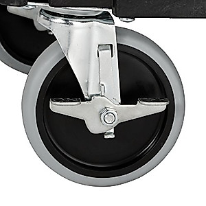 Rubbermaid Commercial Products Trades Tool Utility Cart, Mobile Work Station, With 2 Parts Boxes and 4 Parts Bins, 330 lb. Capacity, 5" Casters, Black, for Warehouse/Garage/Cleaning/Maintenance