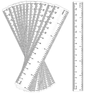 56 Pcs Rulers Bulk for Classroom Office Mini Ruler Plastic Drafting Ruler Measuring Tool Standard Scale Metric Ruler with Centimeters and Inches for Student School (Clear, 6 Inch)