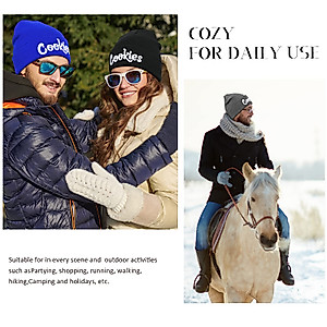 Men Winter Beanie Hat, Womens Knitted Slouchy Beanies Cuffed Skull Cap Warm Ski Hat