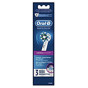Oral-B Cross Action Electric Toothbrush Replacement Brush Heads Refill, 3 Count