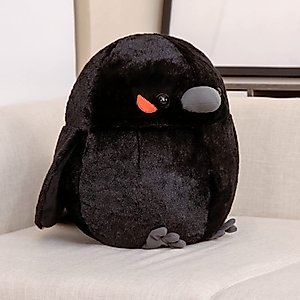 XIYUAN Sparrow Plush Toy 17.8inch Large Fat Bird Plushie Doll Cute Ball Soft Throw Pillow Funny Animal Form Plush Stuffed ToyCushion Kids and Adults Gift