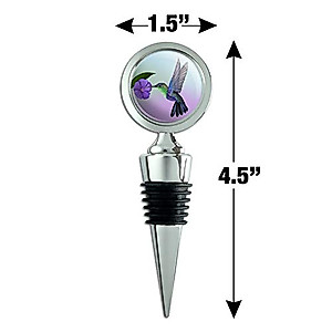 Hummingbird Crowned Woodnymph Purple Violet Wine Bottle Stopper