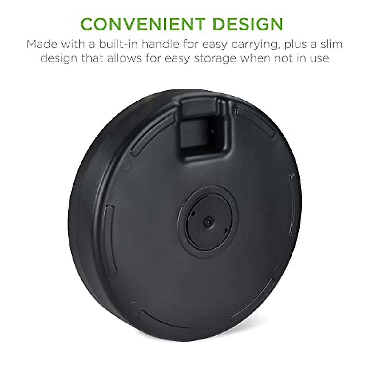 Best Choice Products Fillable Umbrella Base Stand, Round Faux Wicker Plastic Patio Umbrella Base Stand, Pole Holder for Outdoor, Lawn w/ 55lbs Weight Capacity, 2 Adjustment Knobs