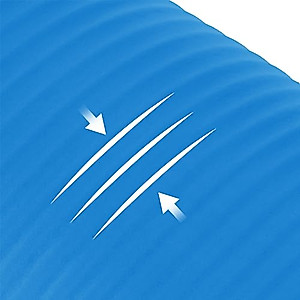 Signature Fitness 1/2-Inch Extra Thick High Density Anti-Tear Exercise Yoga Mat with Carrying Strap, Blue