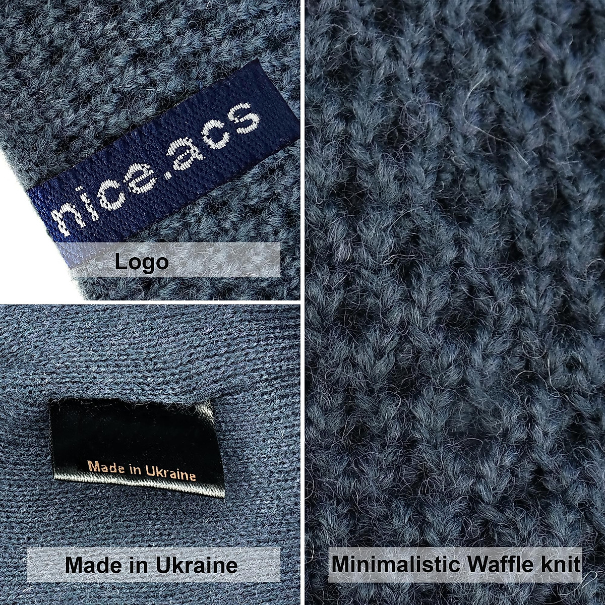 Braxton Hats Scarf Set Women - Knit Dark Royal Blue Slouchy Navy Beanie Neck Warmer - Wool Fleece Cap Scarfs